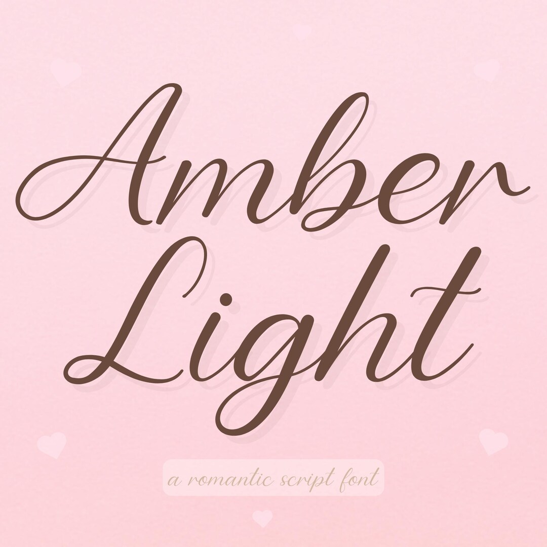 Amber Light – Romantic Script Font for Elegant Wedding Invitations ...