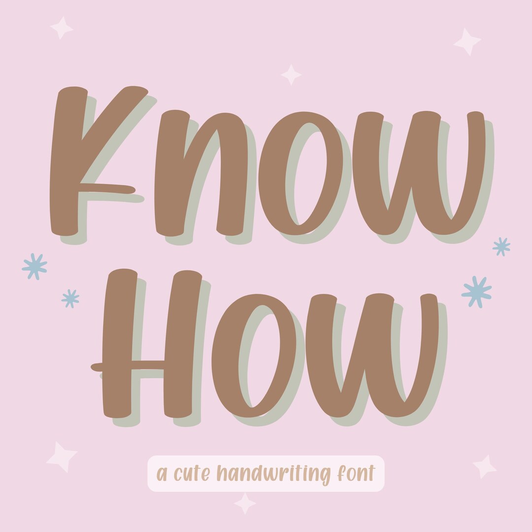 Know How – Handwritten Brush Font for Digital Planners, Goodnotes ...