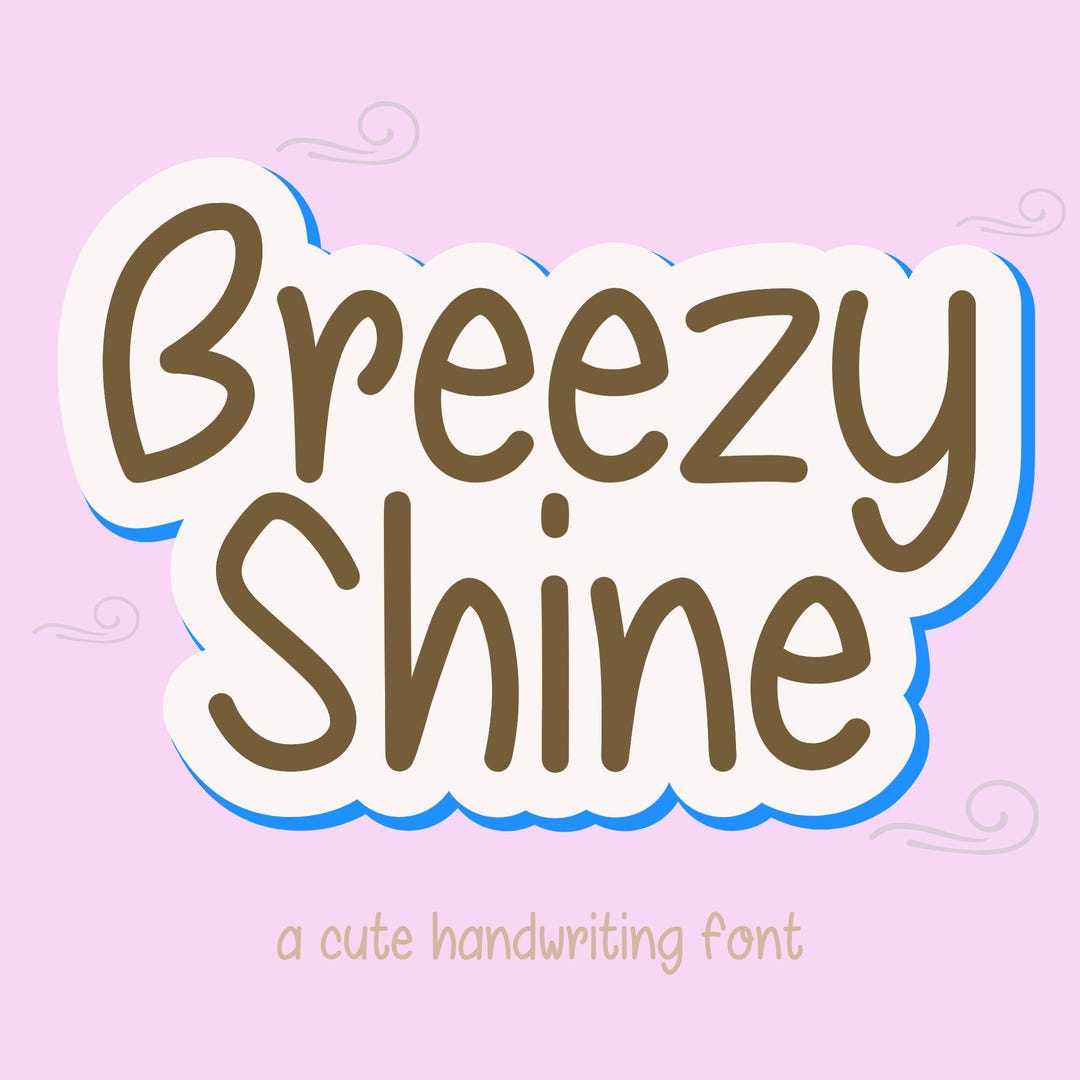 Breezy Shine – Handwriting Font for Digital Planners, Goodnotes ...