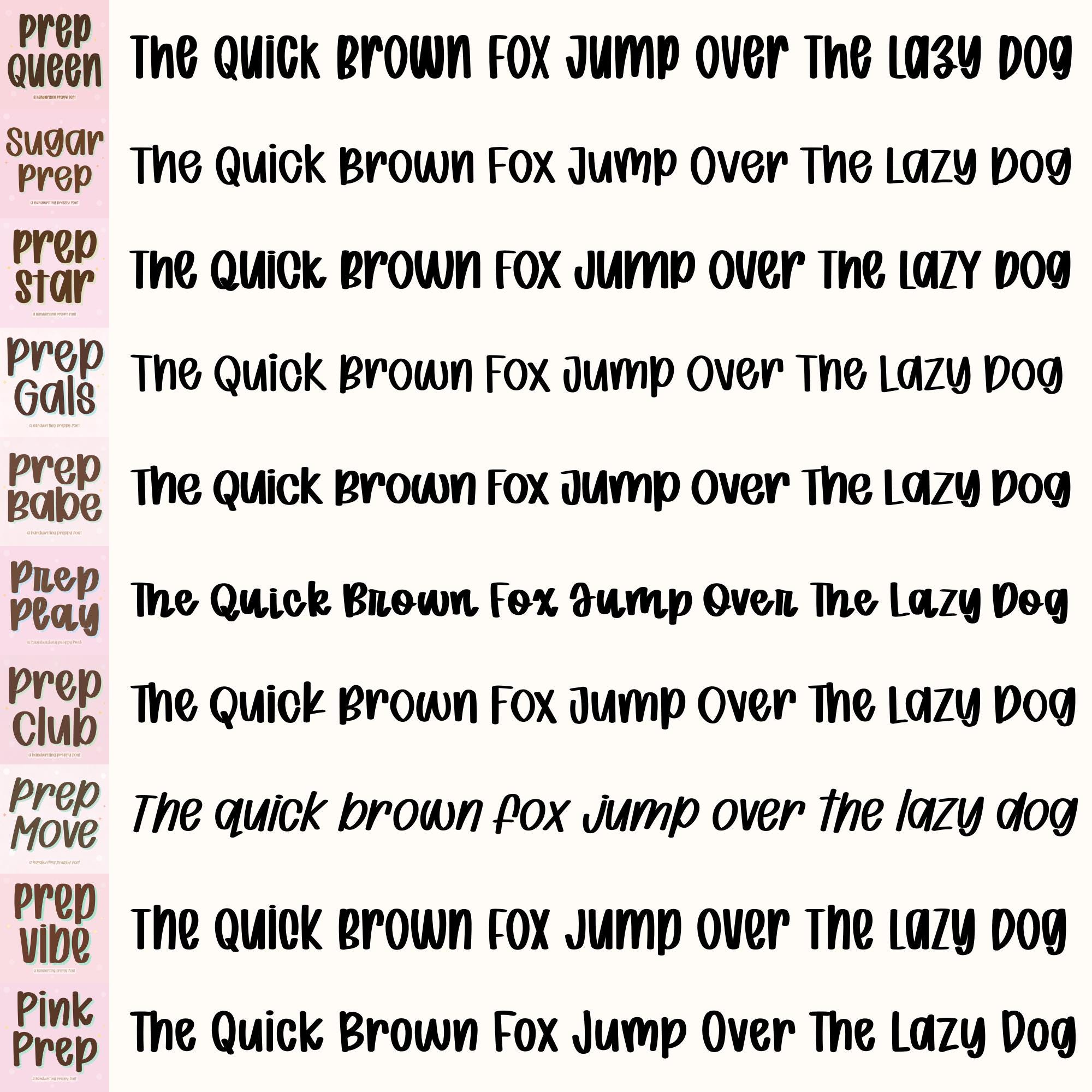20 Preppy Font Bundle Vol.1 – Teacher & Doodle Handwriting Fonts for ...