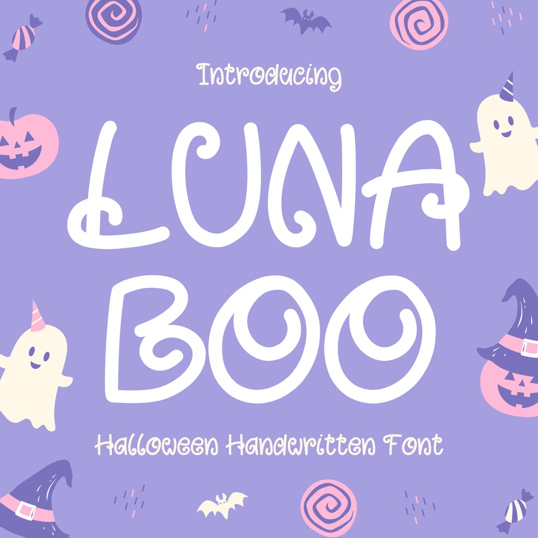 Luna Boo – Halloween Handwritten Font for Digital Planners, Goodnotes ...