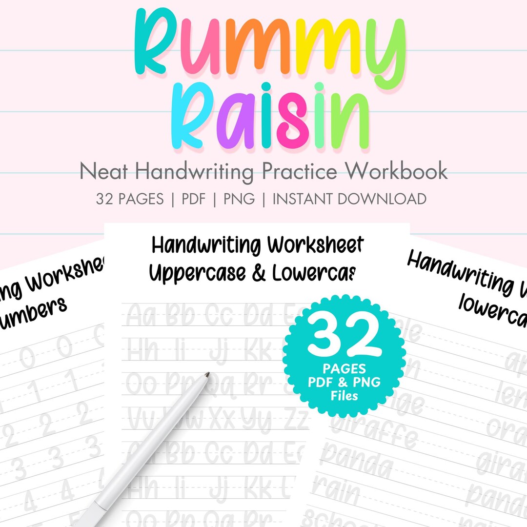 Handwriting Practice Worksheet, Neat Handwriting Practice Sheet ...