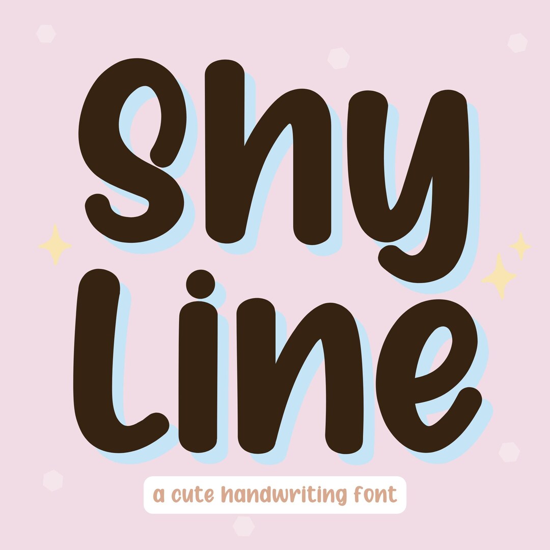 Shy Line – Handwritten Brush Font for Digital Planners, Goodnotes ...