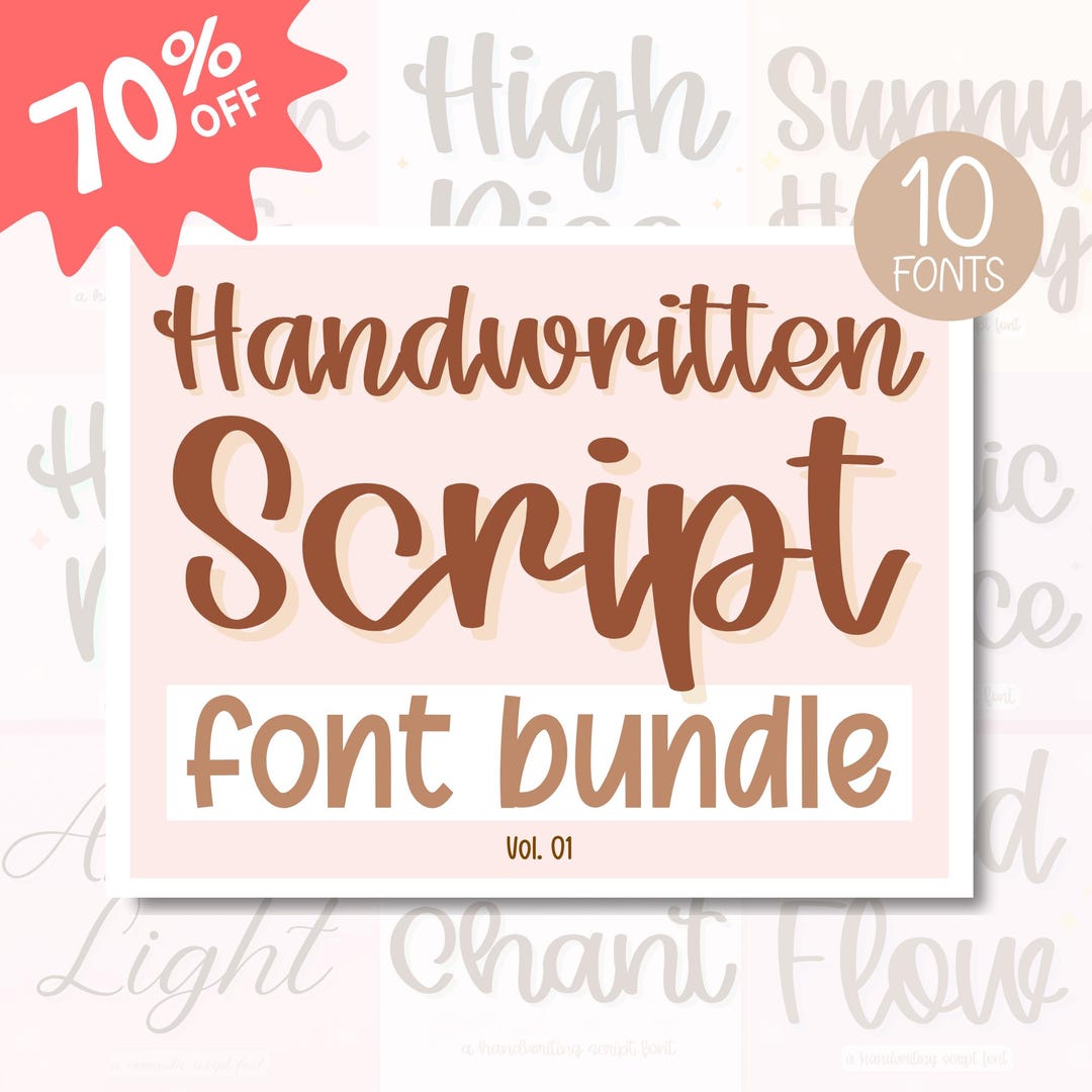 Script Fonts Bundle Vol.1 – Hand Lettered, Bouncy & Calligraphy Fonts ...