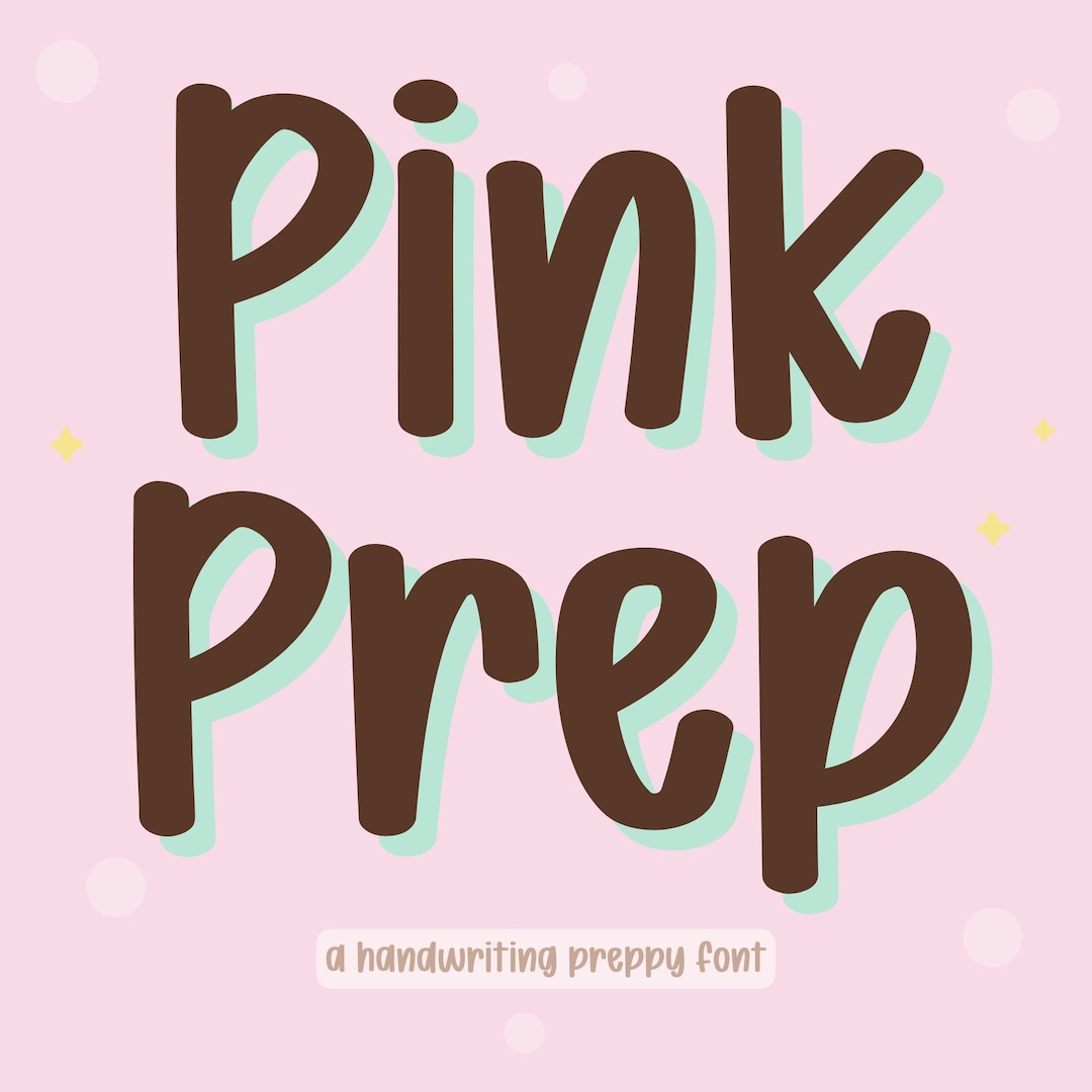 Pink Prep – Preppy Handwriting Font for Digital Planner, Goodnotes ...