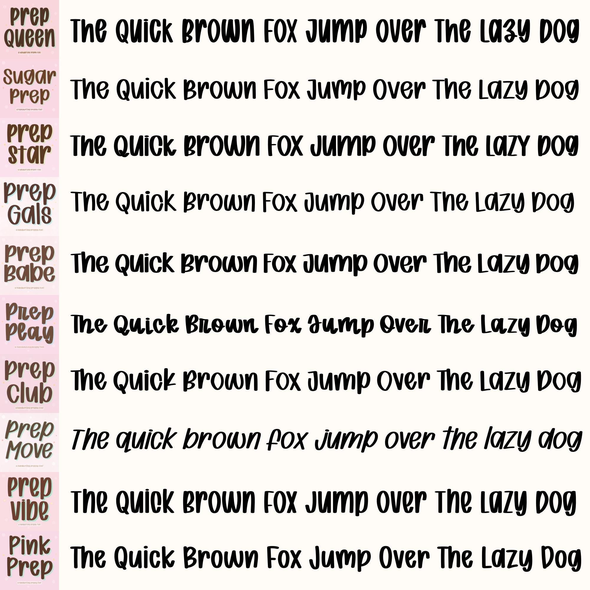 Preppy Font Bundle Vol.1 – 10 Teacher & Doodle Handwriting Fonts for ...
