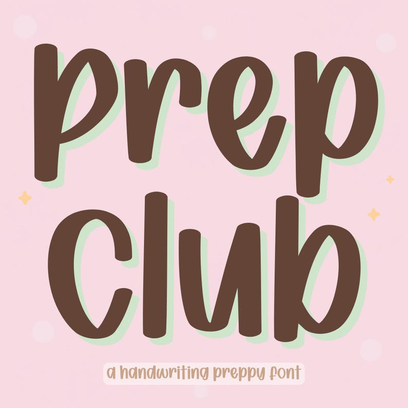 Prep Club Font – Preppy Handwriting Font for Digital Planner, Goodnotes ...