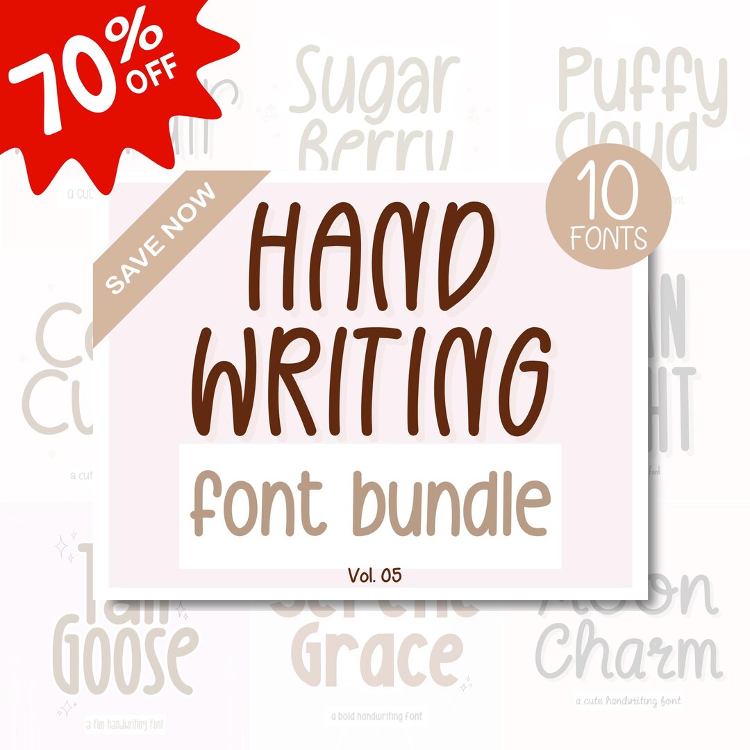 Handwriting Fonts Bundle, Handwritten Fonts, Neat Fonts, Goodnotes ...