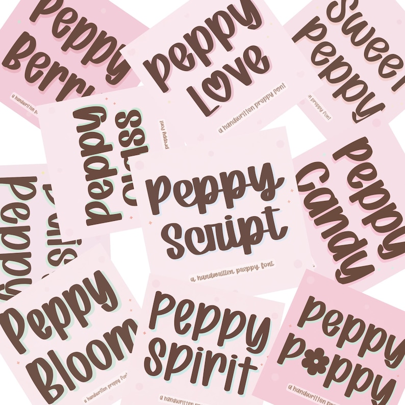 20 Preppy Font Bundle Vol.1 – Teacher & Doodle Handwriting Fonts for ...