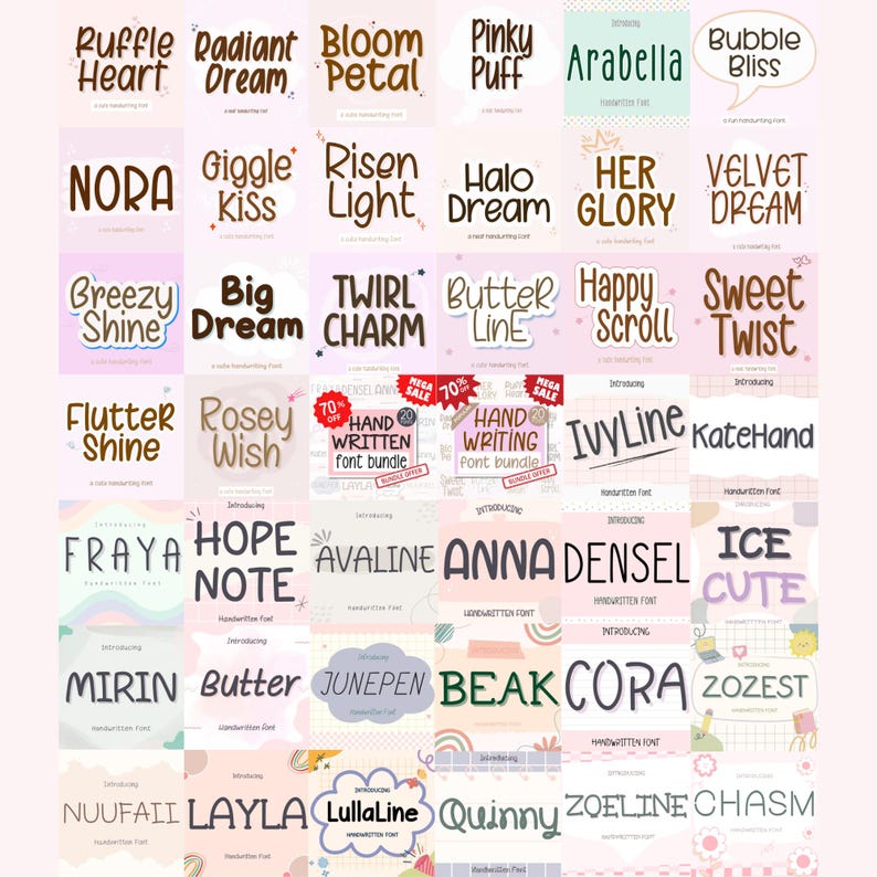 Handwriting Fonts Bundle, Handwritten Fonts, Neat Fonts, Goodnotes ...