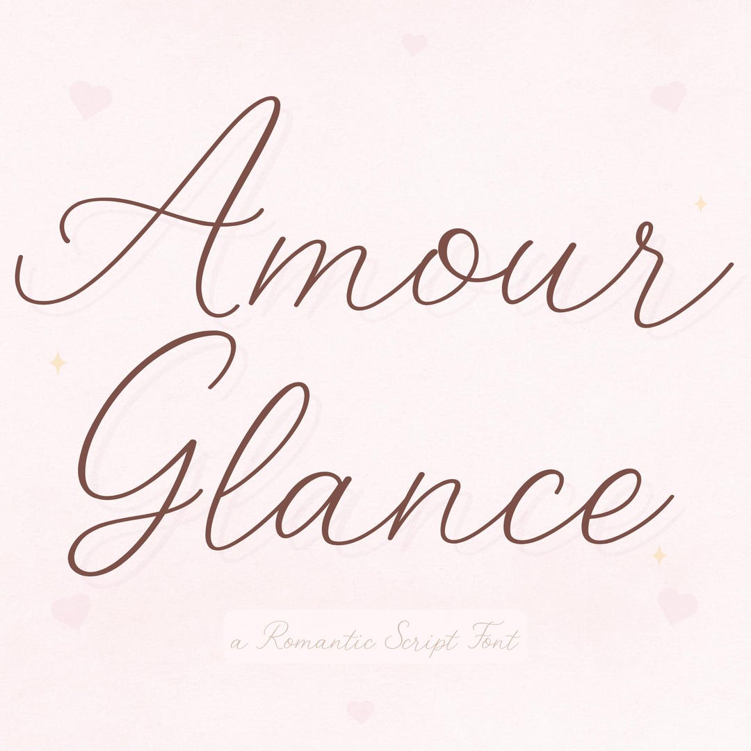 Amour Glance – Romantic Script Font for Elegant Wedding Invitations ...