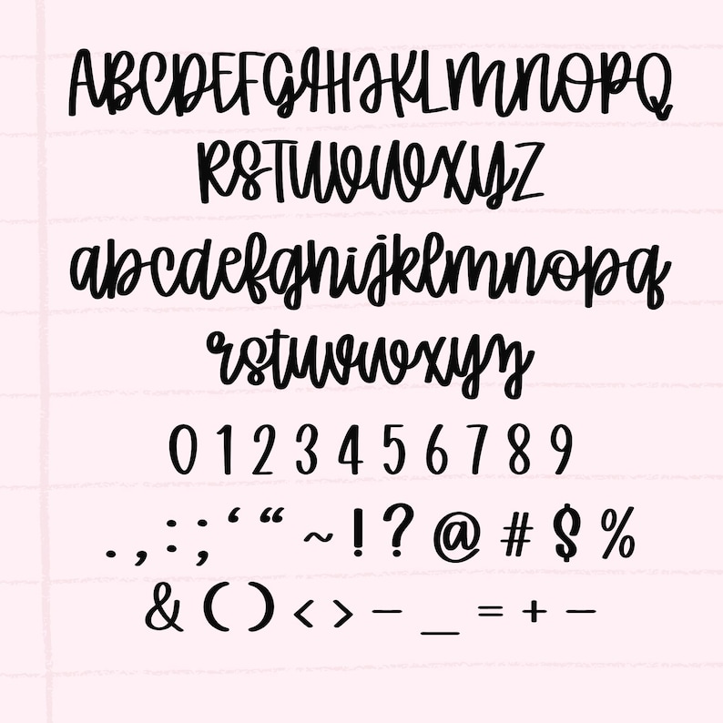 Winky Swing – Handwritten Script Font With Bouncy Cursive Brush Style ...