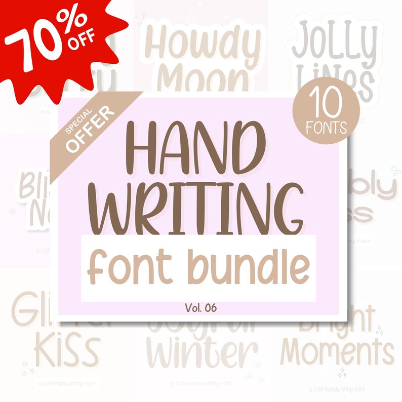Handwriting Fonts Bundle, Handwritten Fonts, Neat Fonts, Goodnotes ...