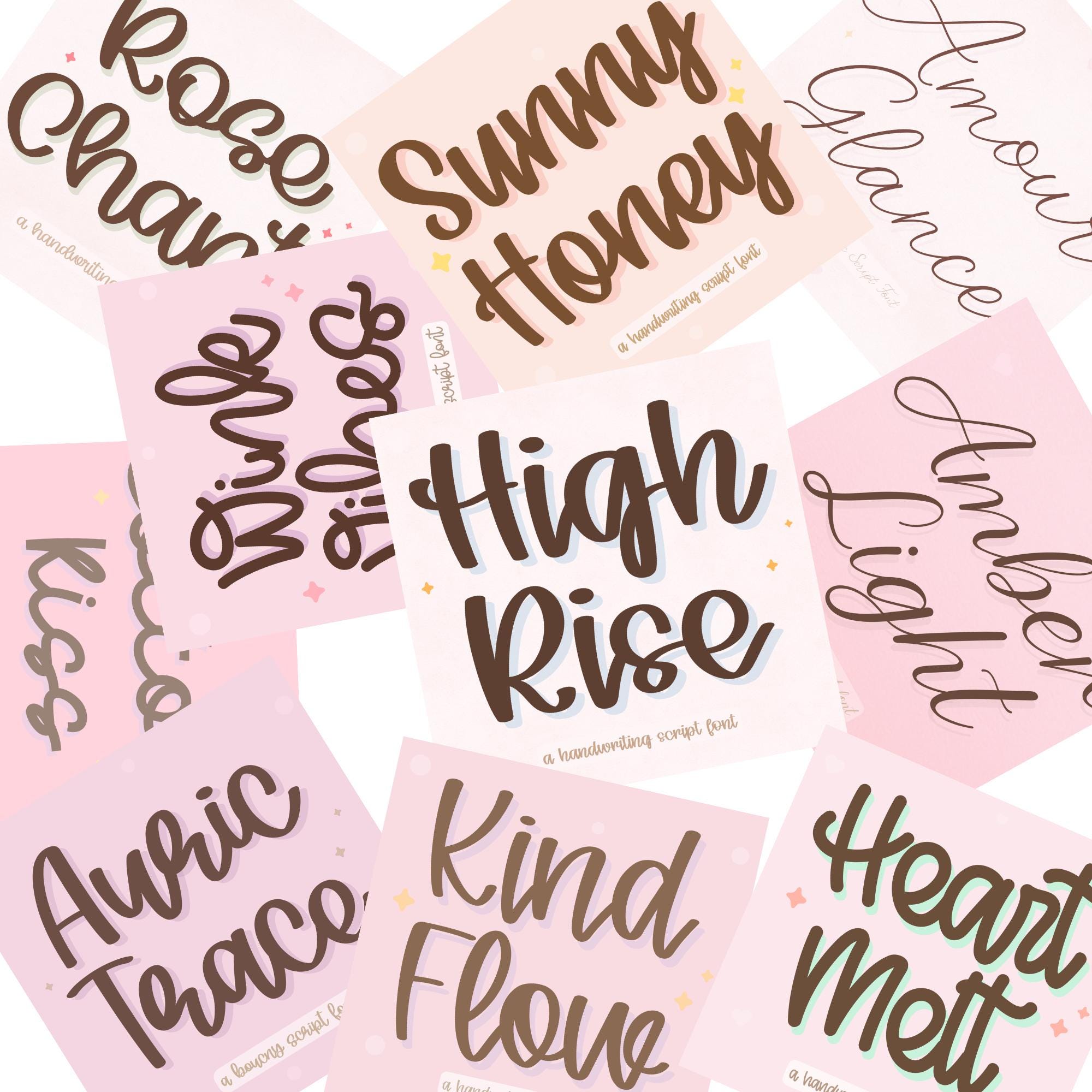 20 Script Fonts Bundle Vol.1 – Hand Lettered, Bouncy & Calligraphy ...