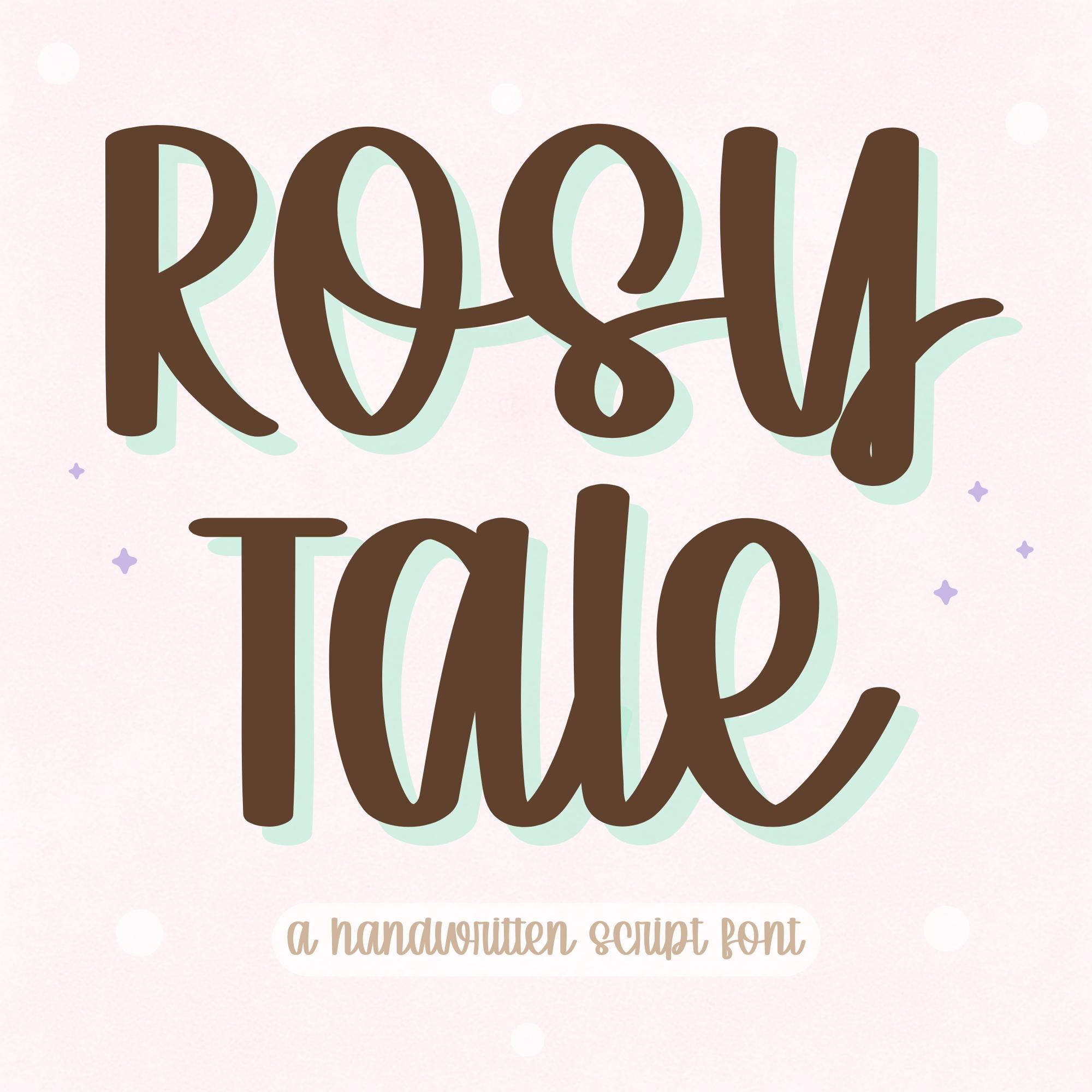 Rosy Tale – Handwritten Script Font With Bold Cursive Brush Style for ...