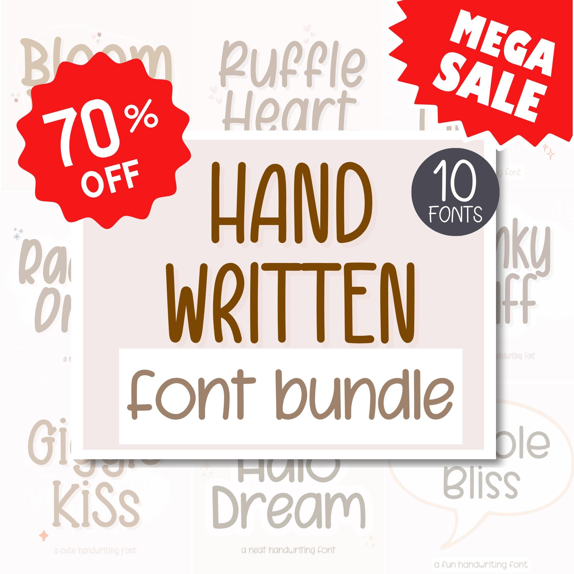 Handwriting Fonts Bundle, Handwritten Fonts, Neat Fonts, Goodnotes ...