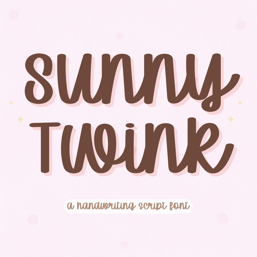 Sunny Twink – Handwritten Script Font With Bold Cursive Brush Style for ...