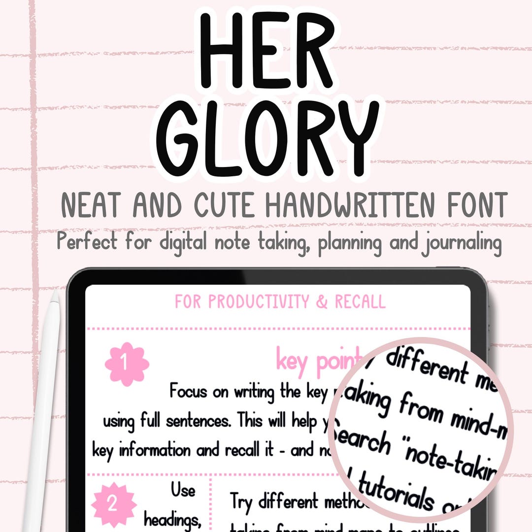 Handwriting Font, Handwritten Font, Neat Font, Cute Font, Goodnotes ...
