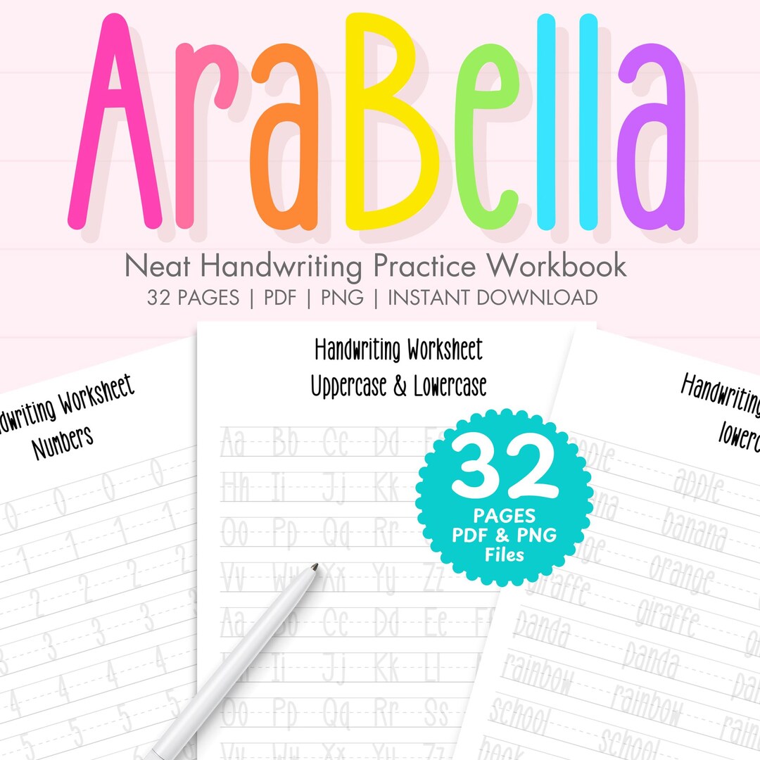 Handwriting Practice Worksheet, Neat Handwriting Practice Sheet ...
