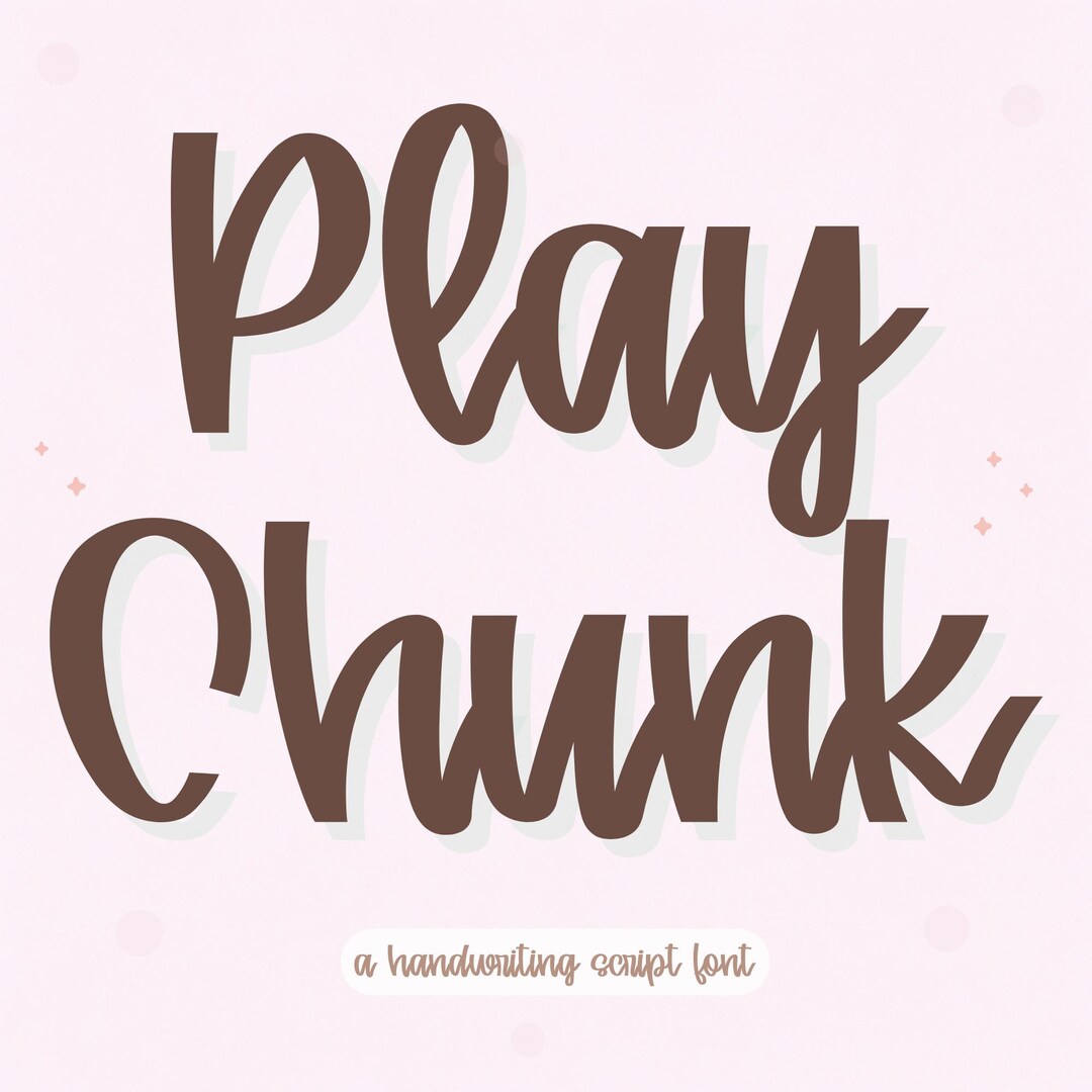 Play Chunk – Handwritten Script Font With Bouncy Cursive Brush Style ...
