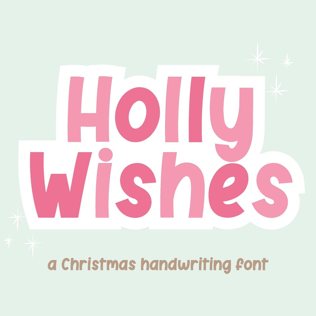 Holly Wishes – Christmas Handwriting Font for Digital Planners ...