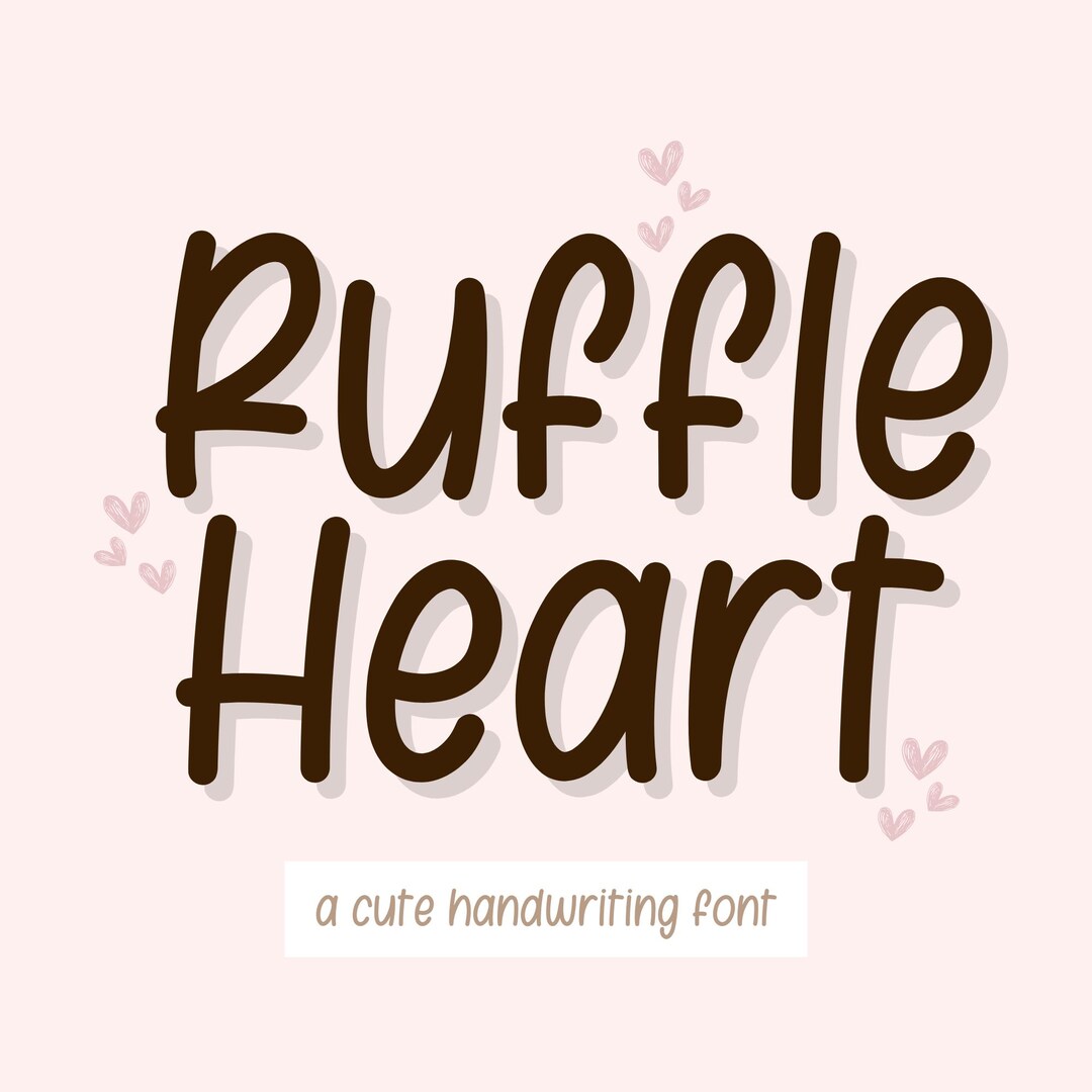 Ruffle Heart – Handwritten Font for Digital Planners, Goodnotes ...