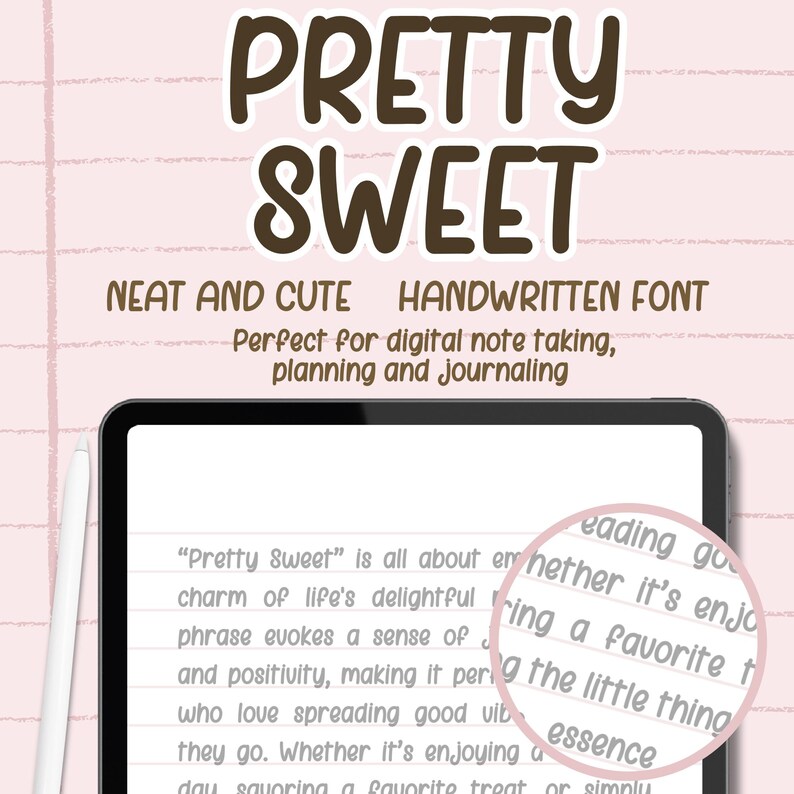 Handwriting Font, Handwritten Font, Neat Font, Cute Font, Goodnotes ...