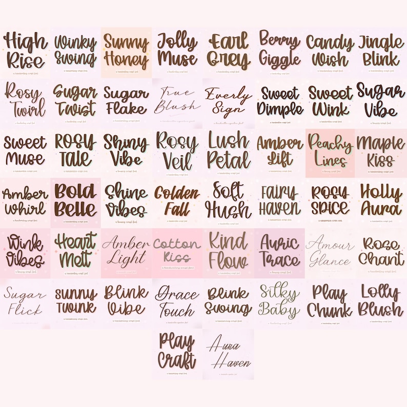 50 Script Fonts Bundle Vol.1 – Hand Lettered, Bouncy & Calligraphy ...