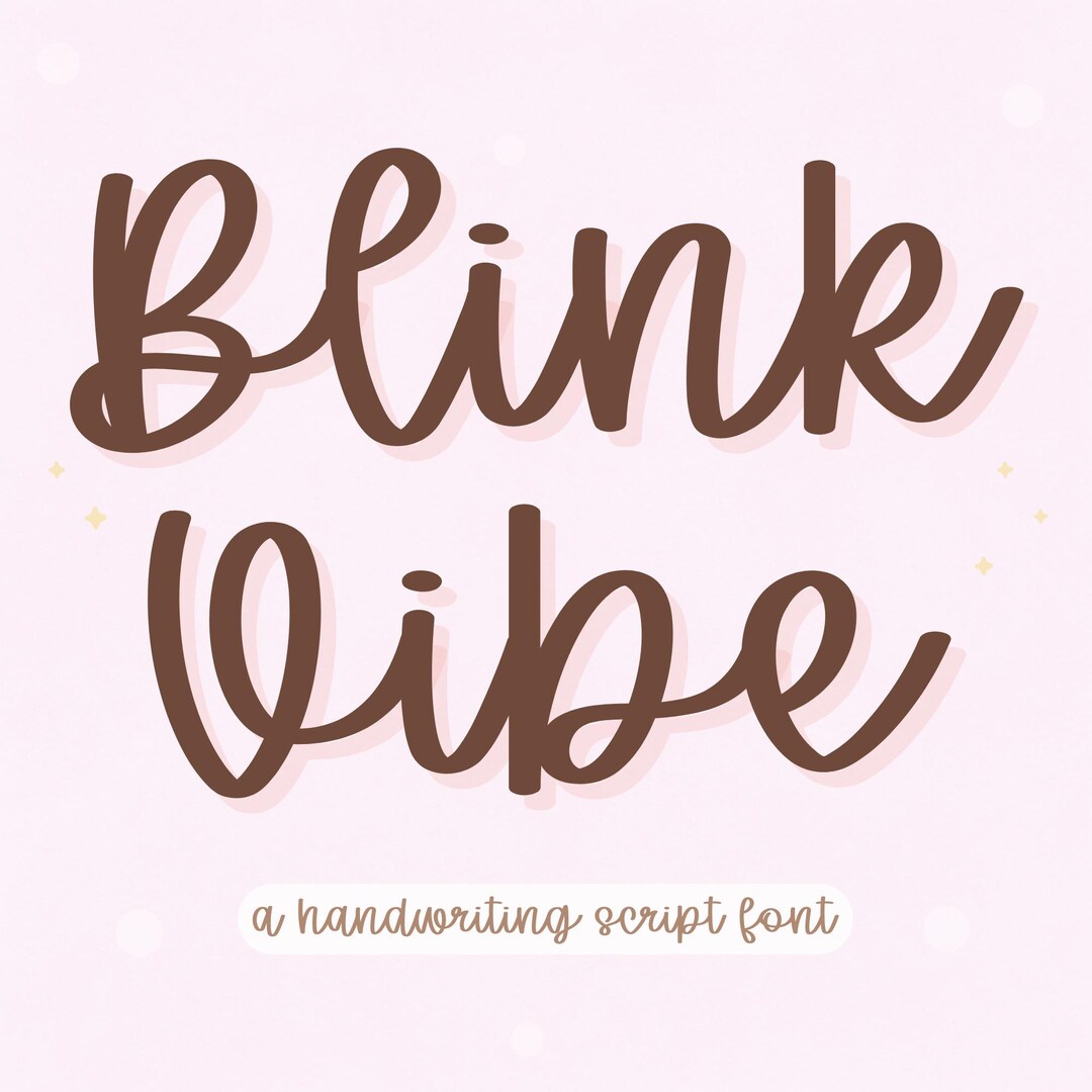 Blink Vibe – Handwritten Script Font With Cursive Brush Style for ...