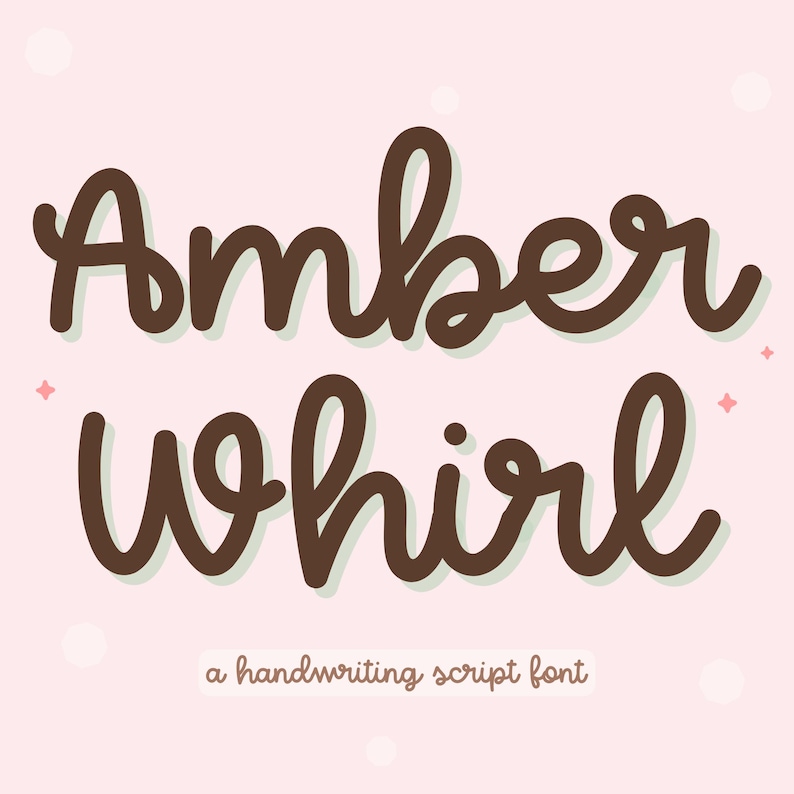 Amber Whirl Font – Handwritten Script Font With Monoline Cursive Brush ...