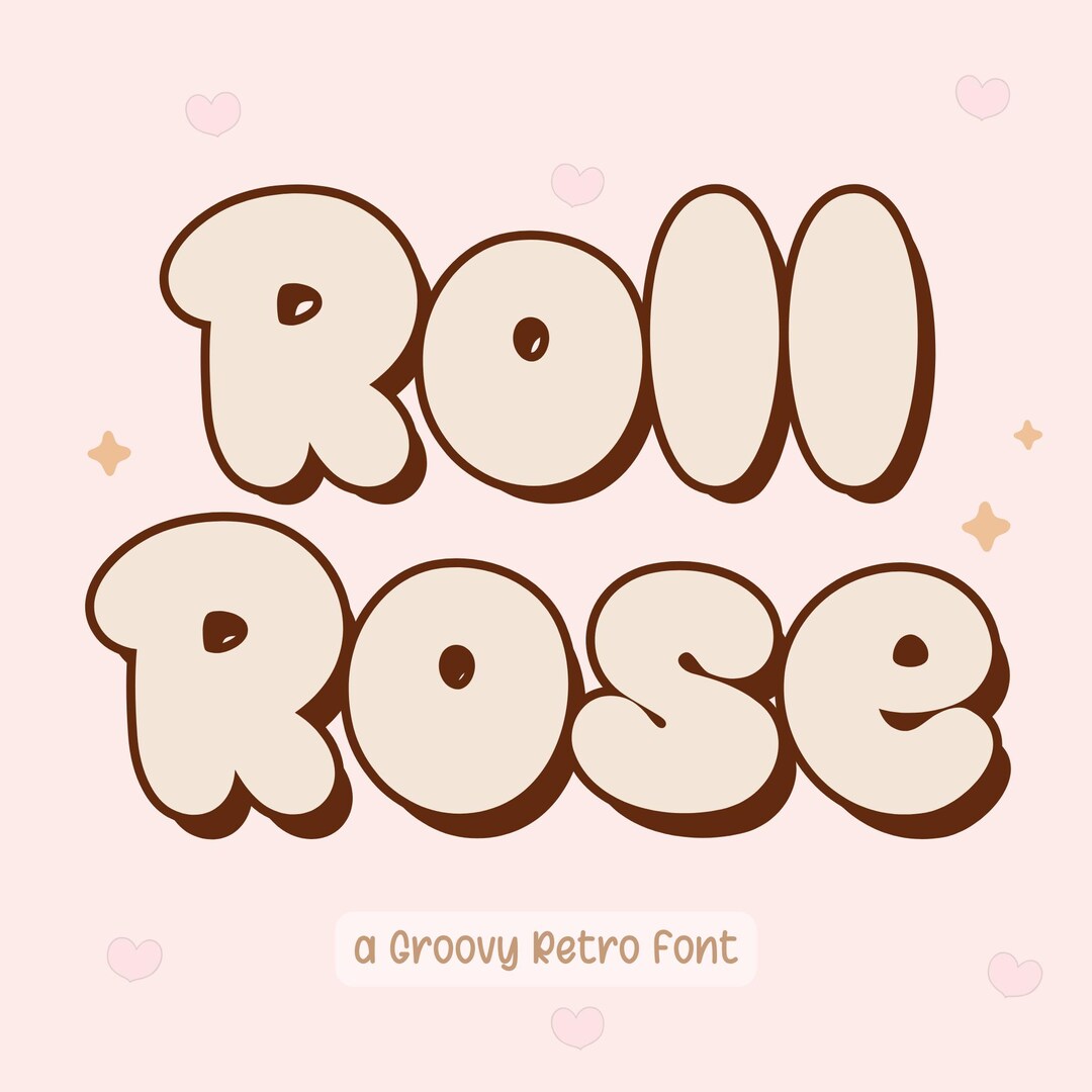 Roll Rose – Groovy Retro Font With 70s Hippie Vibes for Cricut ...