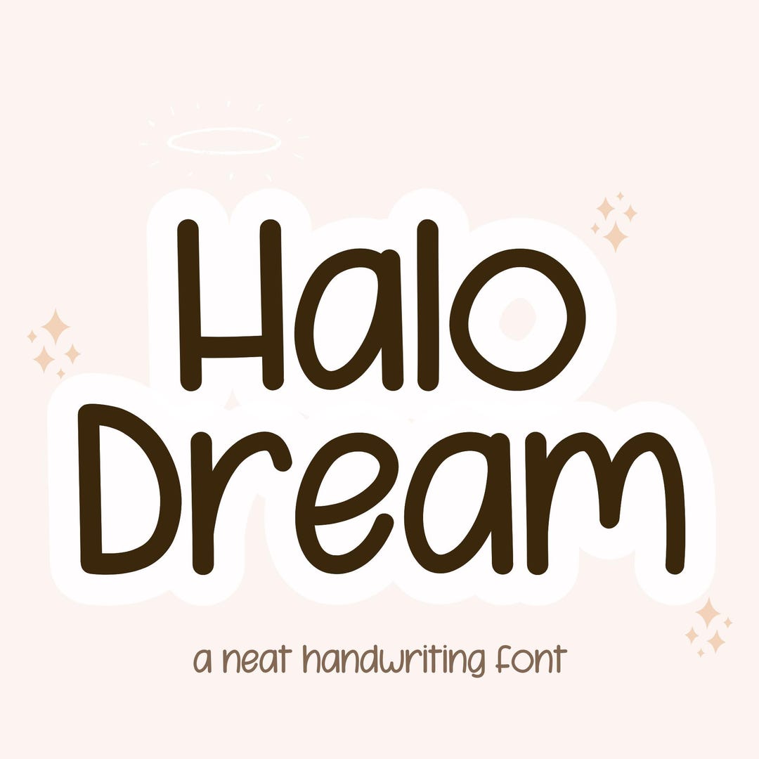 Halo Dream – Handwriting Font for Digital Planners, Goodnotes & Cricut ...