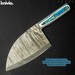 Handmade Damascus Steel Cleaver Custom Butcher Knife, Rustic Chopping ...