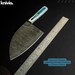 Handmade Damascus Steel Cleaver Custom Butcher Knife, Rustic Chopping ...