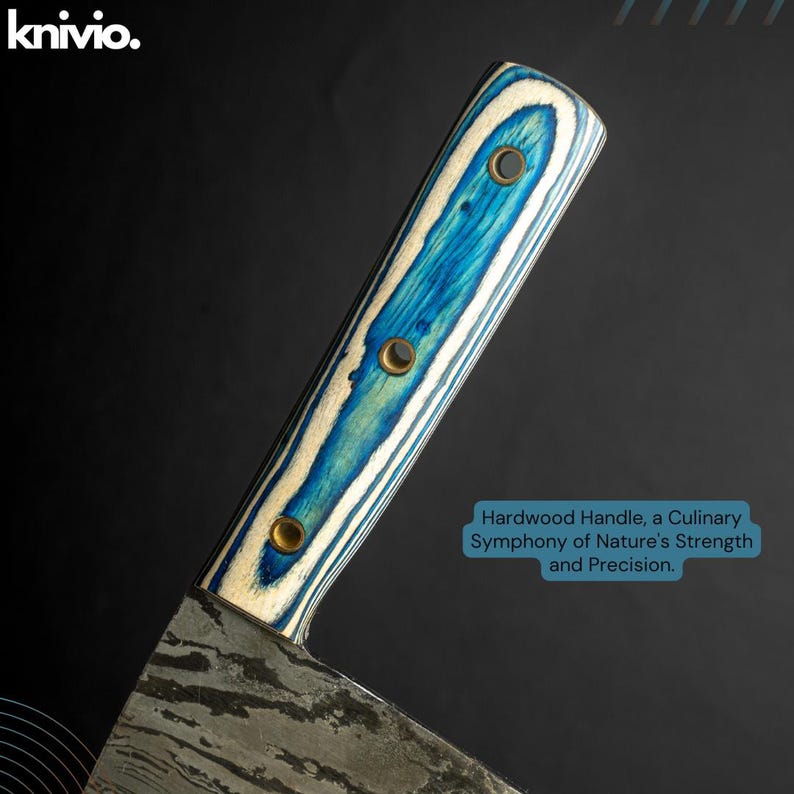 Handmade Damascus Steel Cleaver Custom Butcher Knife, Rustic Chopping ...