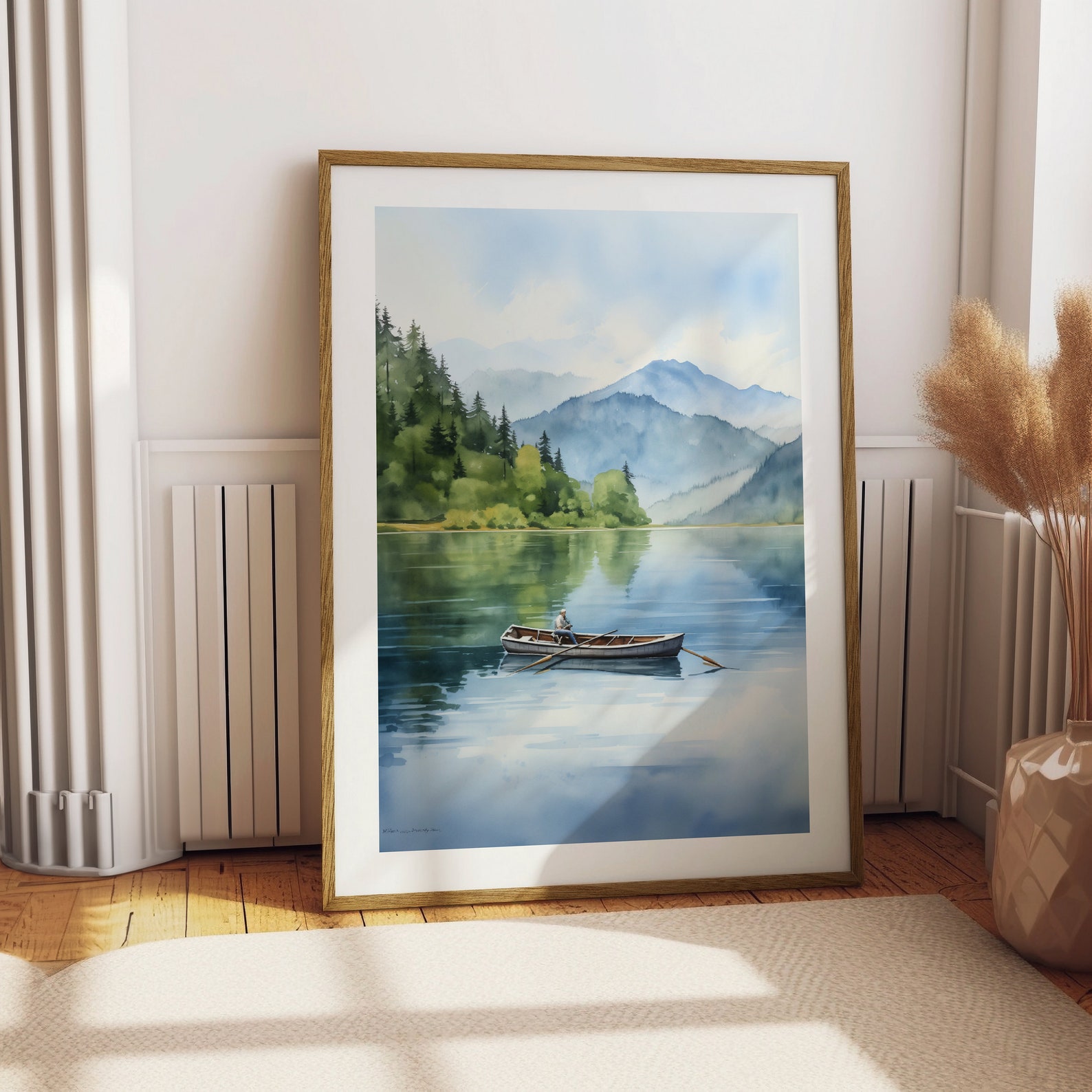 Watercolor Painting of Lake Printable Wall Art - Etsy