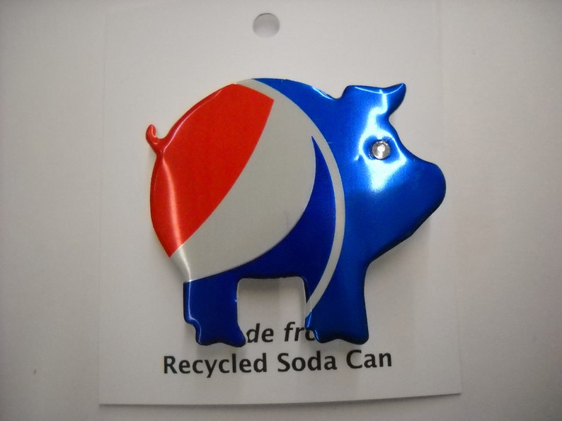 Magnet Pepsi Pig Recycled Can Pin | Etsy