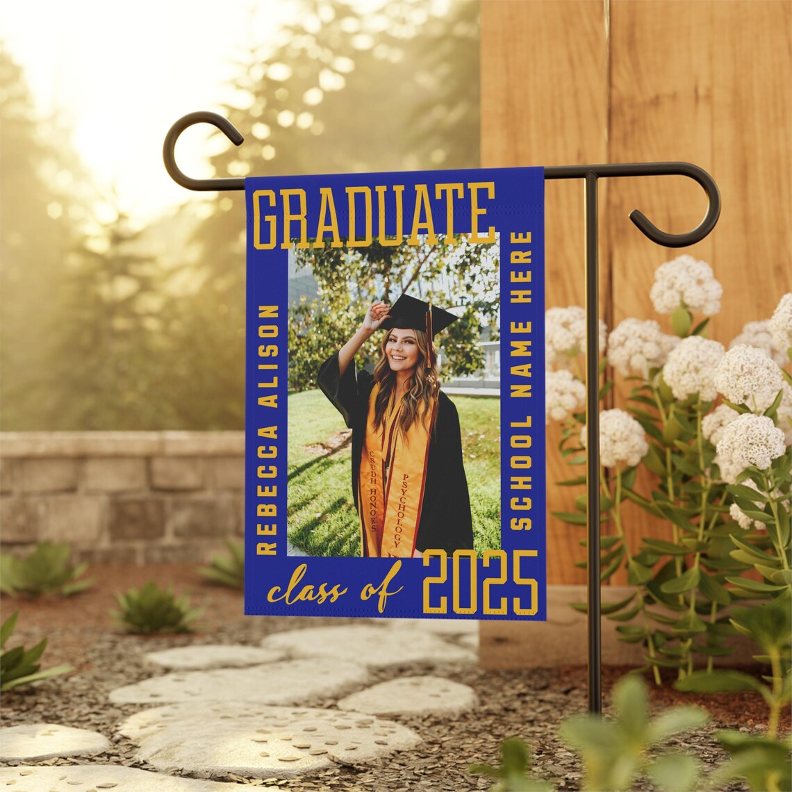 Graduate Class of 2025 Flag Personalized, Graduation Garden Flag With ...
