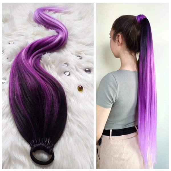 Purple Hair Extensions - Etsy