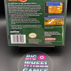 Golden Sun - Game Boy Advance / GBA Case With Custom Artwork - Brand ...