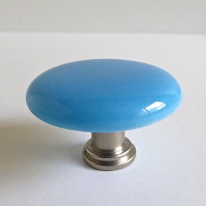 Decorative Blue Fused Glass Cabinet Door Knobs by Bprdesigns - Etsy