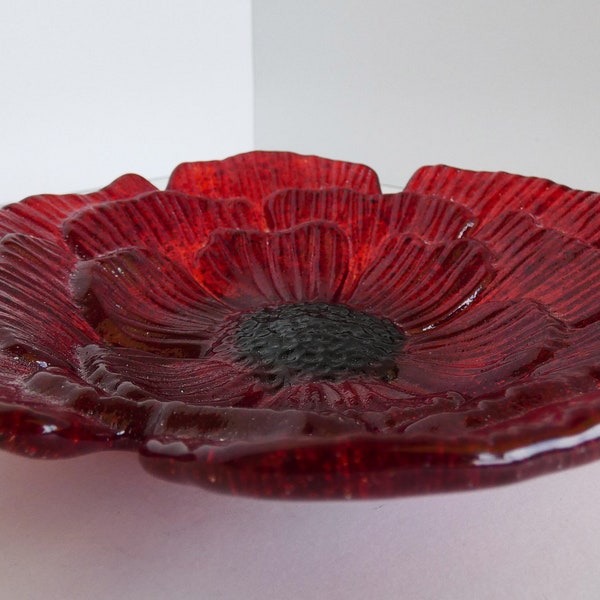 Red Fused Glass - Etsy