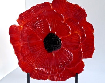 Red Fused Glass - Etsy