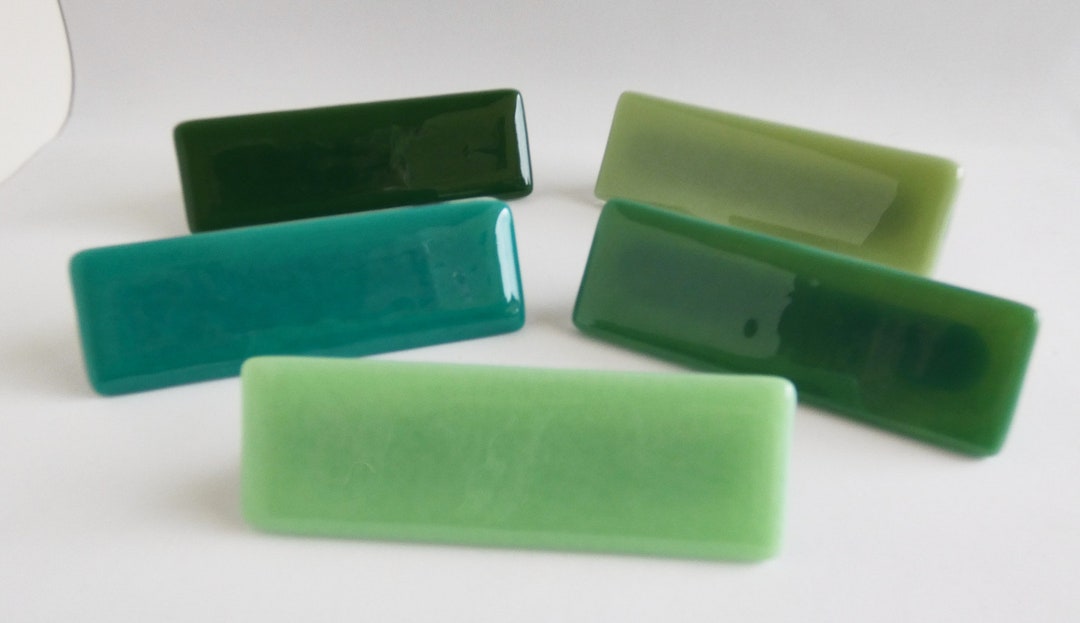 Decorative Green Fused Glass Cabinet or Drawer Pulls by Bprdesigns - Etsy