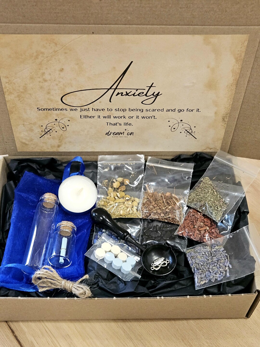 Spiritual Anxiety DIY Spell Jar Kit, Spell Jar for Beginners, Magical ...