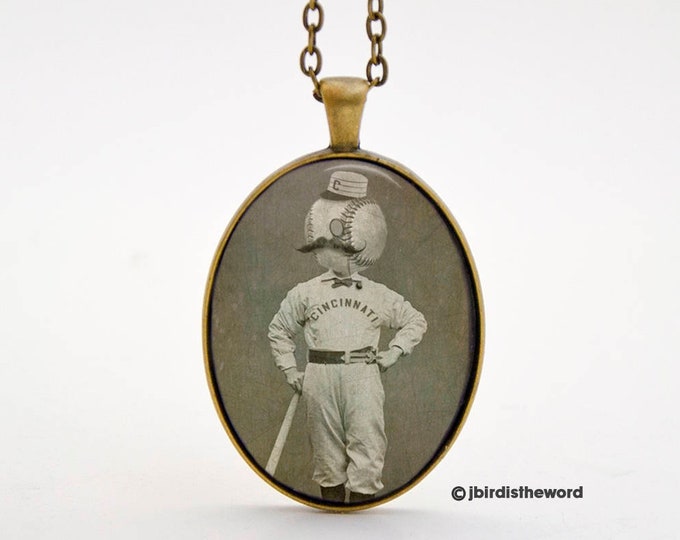 Cincinnati Reds, Baseball Necklace, Cincinnati, Reds, Baseball Jewelry ...