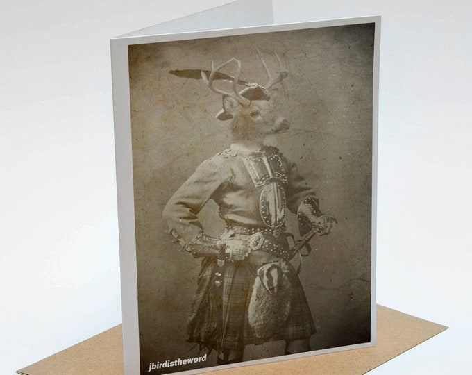 Stag Note Cards, Gift for Him, Deer Antlers, Animal Note Cards ...