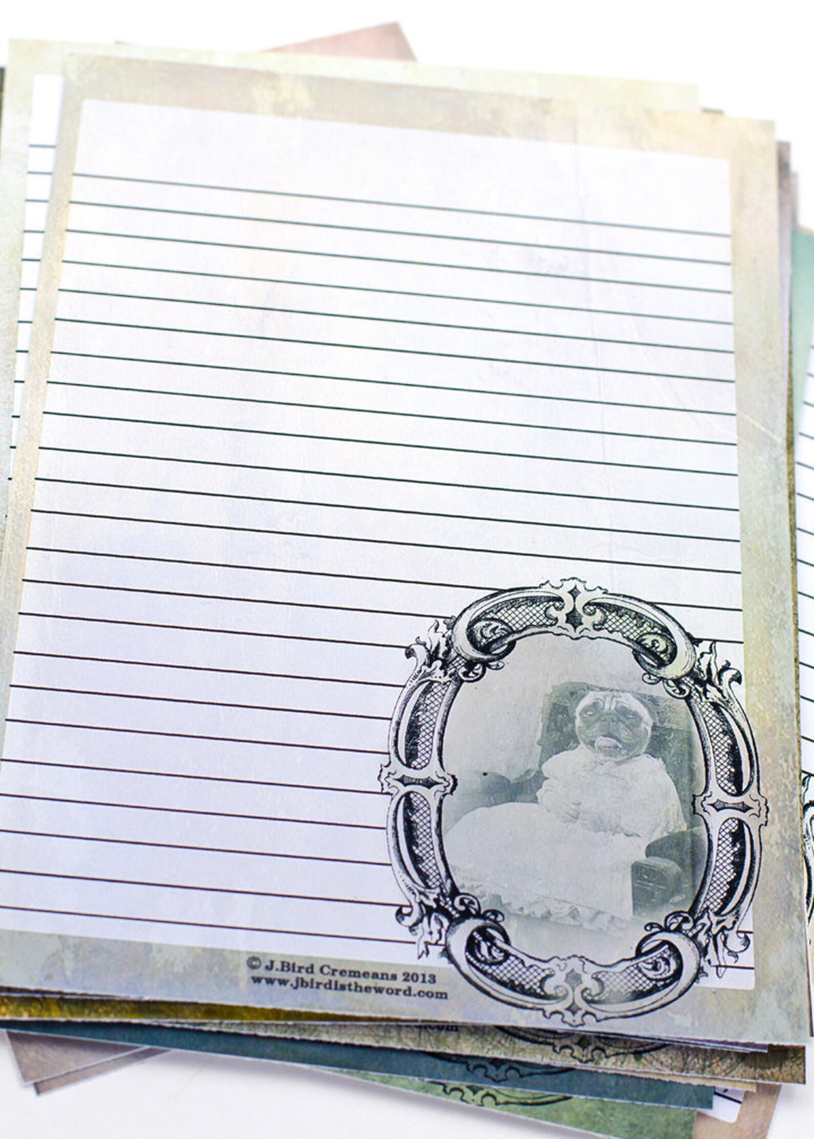 Pug Gift, Writing Kit, Writing Set, Pug, Dog, Letters, Pen Pal Set ...