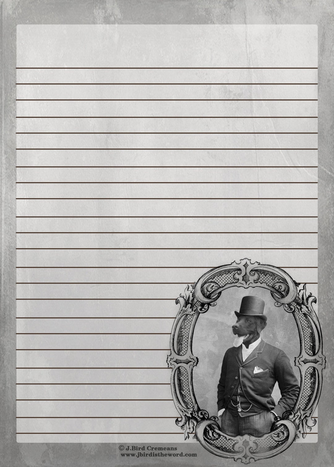 Black Lab Labrador Dog Letter Writing Set Old Fashioned - Etsy