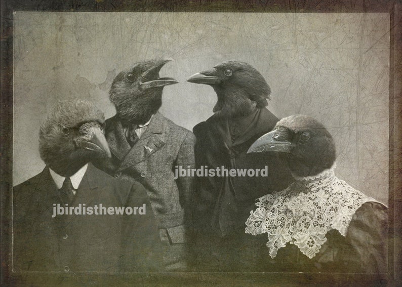 Crow Print, Crow Art, Raven, Crow, Raven Art, Raven Print, Murder of ...